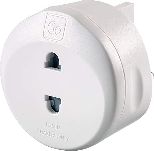 LENCENT Shaver Plug Adaptor, UK 2 Pin to 3 Pin 13A Fuse Adapter Plug ...