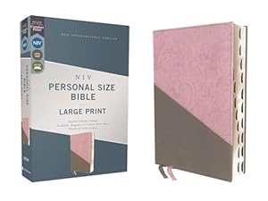 NIV, Personal Size Bible, Large Print, Leathersoft, Brown, Red Letter ...
