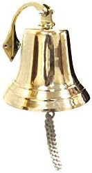 Amazon.com: Solid Brass Wall Hanging Ship Bell with Rope Polished ...