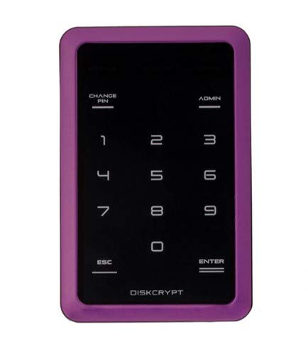 DiskCrypt M10 Ultra-Slim Encrypted SSD with 2FA (512GB, Mystic Purple ...