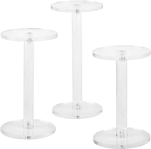 BIGIMALL 2 Small Sets Acrylic Display Risers, Clear Product Stand ...