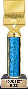 Amazon.com : Crown Awards Custom Computer Trophies, 11" Computer Themed ...