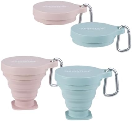SHIMOYAMA Foldable Cup, 2 Pack, 250 ml, Collapsible Silicone Cups with ...