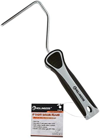 ROLLINGDOG Paint Roller Frame-With Single Rod,Use With 4 Inch Mini ...