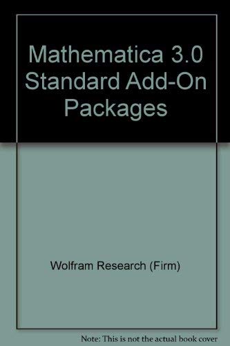 Mathematica 3.0 Standard Add-On Packages: Wolfram Research (Firm ...