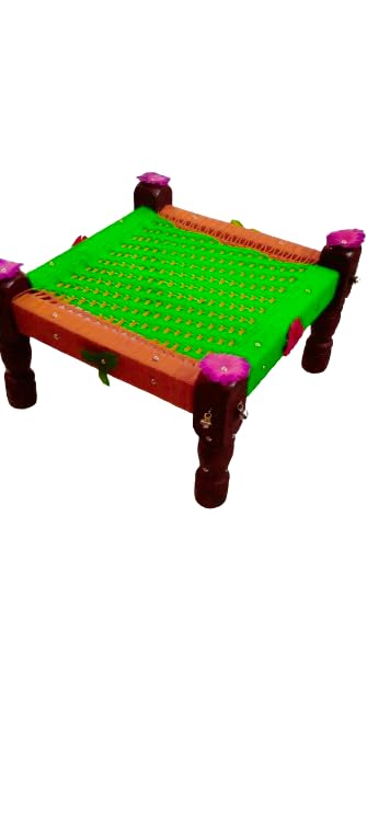Wooden Chowki Wooden Stool Traditional Handicrafts Wooden Khatli Bajot ...