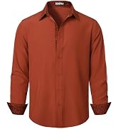 Amazon.com: ZEROYAA Men's Regular Fit Dress Shirt Solid Wrinkle-Free ...