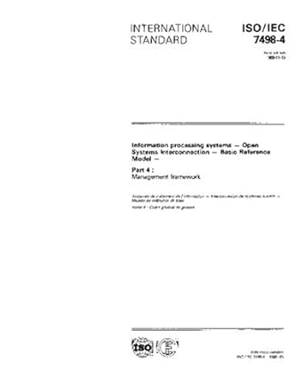 ISO/IEC 7498-4:1989, Information processing systems - Open Systems Interconnection - Basic ...