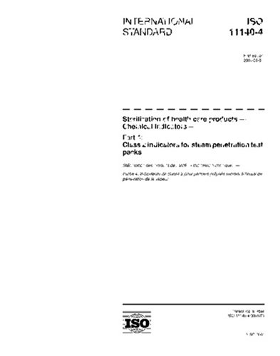 ISO 11140-4:2001, Sterilization of health care products - Chemical ...