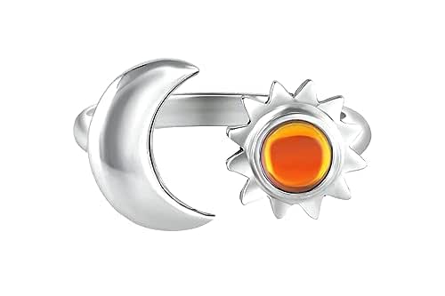 Amazon.com: Sun and Moon Ring (Polished Fire) : Handmade Products