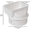 Amazon.com: 4x6x6 (White) Plastic Universal Downspout to Drain Tile ...