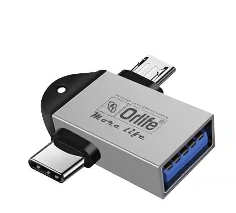 Orlife 2 in 1 OTG Adapter, OTG Adapter Micro USB Type c, All in 1 Multi ...