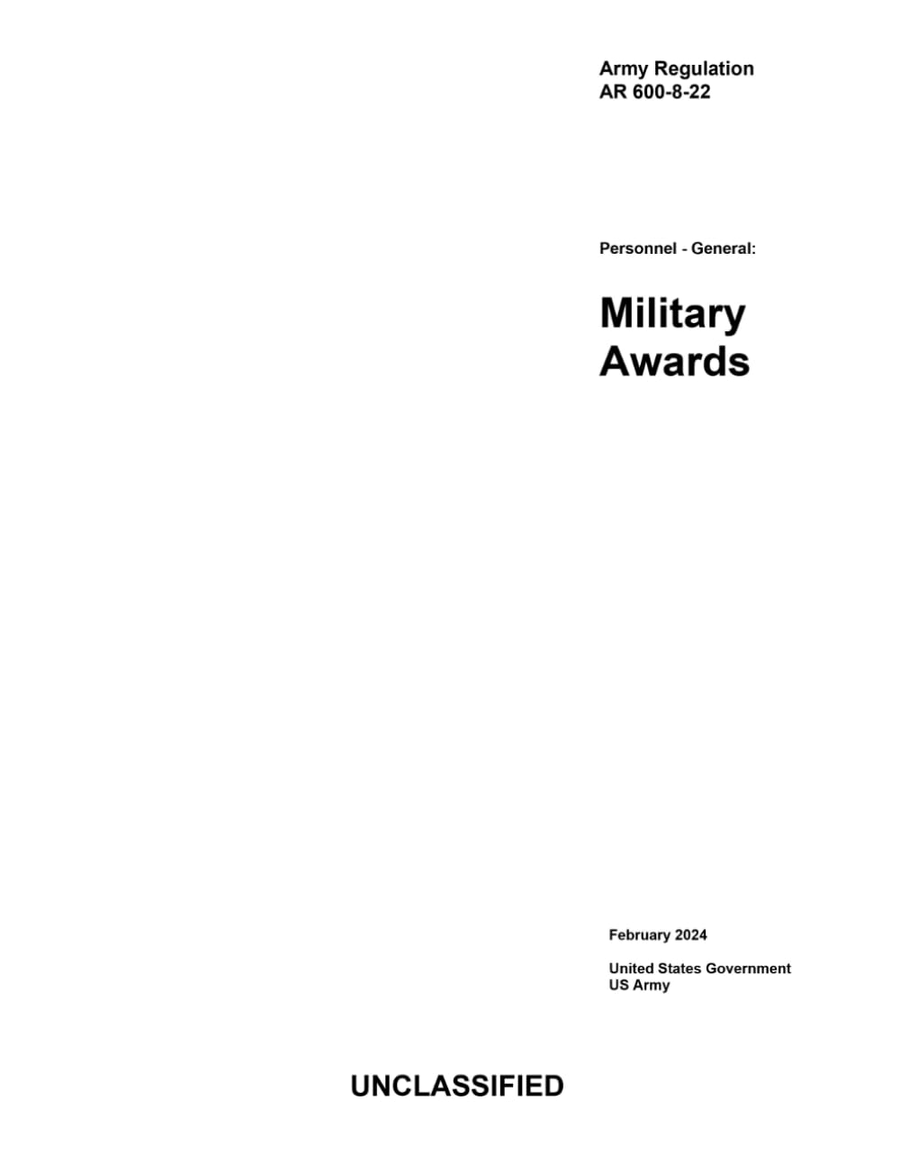 Army Regulation AR 600-8-22 Personnel – General: Military Awards ...