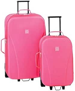 Amazon.com | Go Explore 2 Piece Wheeled Luggage Set - Pink. | Luggage Sets