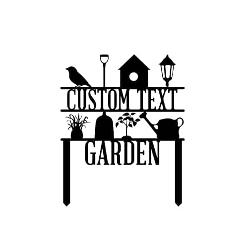 Amazon.com: Custom Metal Signs Personalized Garden Signs Garden Stake ...