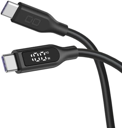 Amazon.co.jp: CIO 柔らかいシリコンケーブル 液晶ディスプレイ搭載 USB type-C 充電ケーブル 100W対応 iphone15 /16 タイ プC usb type c ...