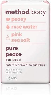Amazon.com : Method Bar Soap, Pure Peace, 6 oz, 4 pack, Packaging May ...