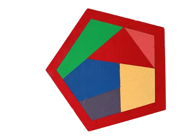 Pentagon Tangram Puzzle Wooden Brain Puzzles for Kids & Adult Challenge ...