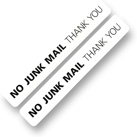 London Heritage Metal No Junk Mail Sign Sticker Self Adhesive Door Wall ...