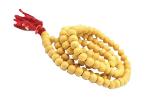 DeepMines ओरिजिनल पिले चन्दन की माला Genuine Yellow Chandan Mala ...