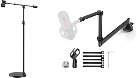 Amazon.com: InnoGear Mic Stand Set, Max Height 82.28" Microphone Stand ...