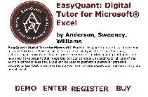 EasyQuant: Digital Tutor for Microsoft Excel, Online Access: Anderson, David R., Sweeney, Dennis ...