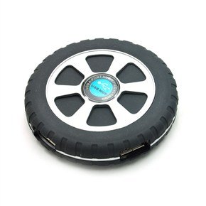 Wheel Shaped USB 2.0 High Speed 4-Port Hub Adapter with External USB ...