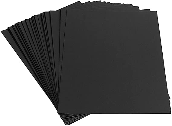 KAMAL Multipurpose A4 Black Drawing Paper, 100 GSM, Pack of 100 Sheets ...