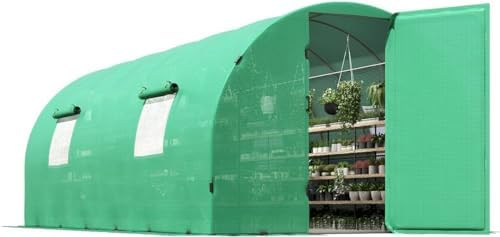 Amazon.com : Papababe 20x10x7.5 FT Extra high Large Walk-in Greenhouse ...