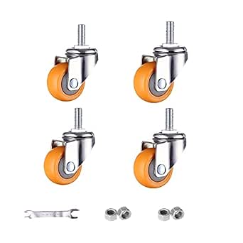 Castor sockets, Trolley Casters Moving Casters Silent Swivel Stem ...