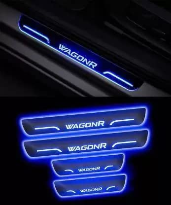 Car Door Foot Step LED Sill Plate With Mirror Finish For Suzuki Wagon-R ...