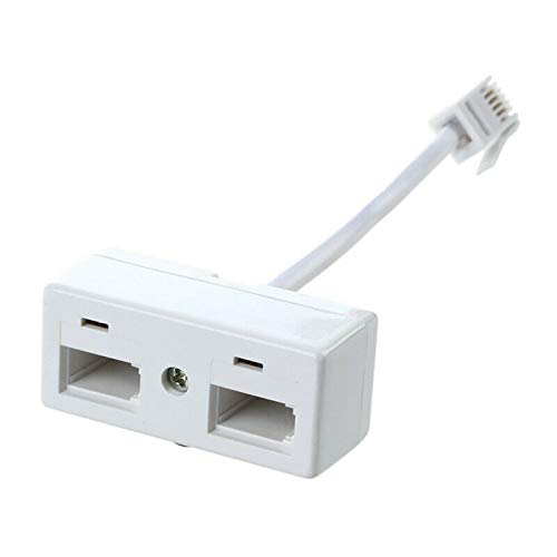 Generic 3X(BT 1 Male to 2 Female Plug Socket Telephone Cable Adapter ...