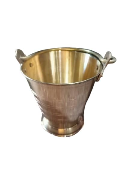 MOTI Metal Industries MMI Brass Bucket for Puja 9 inch Size - Pital ...
