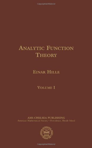 Amazon | Analytic Function Theory (1) (Ams Chelsea Publishing) | Hille, Einar | Mathematical ...