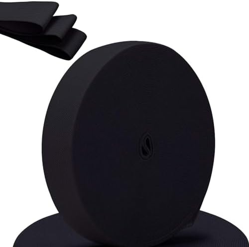 Black Elastic Bands, 10 Meters Elastic for Sewing 1inch Width, Thick ...