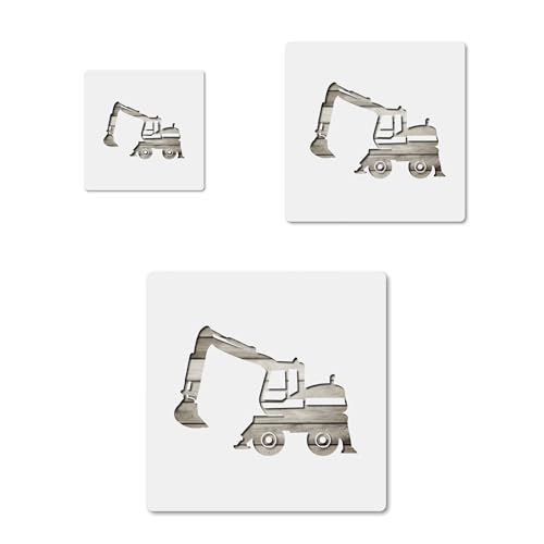 Amazon.com: Excavator Construction Digger, quality mylar stencil pack ...