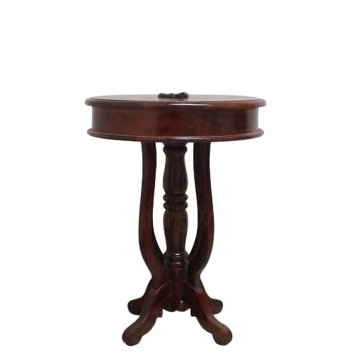 Vinayak Timber & Ply Sheesham Wood Round End Table (Brown) : Amazon.in ...