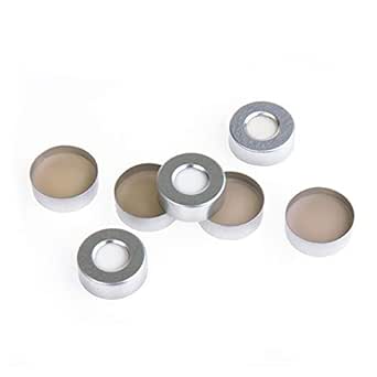 PEKYBIO Aluminum Crimp Seal with Natural PTFE/White Silicone Septa for ...