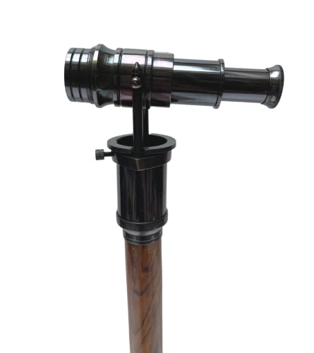 Medieval Replicas Black Antique Telescope Vintage Walking Cane Brass ...
