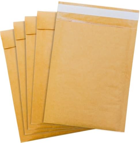 SmithPackaging Bubble Padded Envelopes, Gold, 150mm x 215mm, Pack of 5 ...