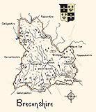Heritage Crafts Welsh County Maps Series - Breconshire Map 14 count ...