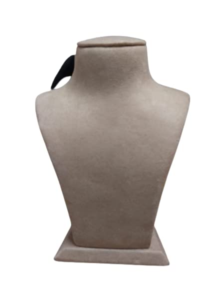 Jewellery Dummy Velvet Finish Necklace Display Stand cream colour ...
