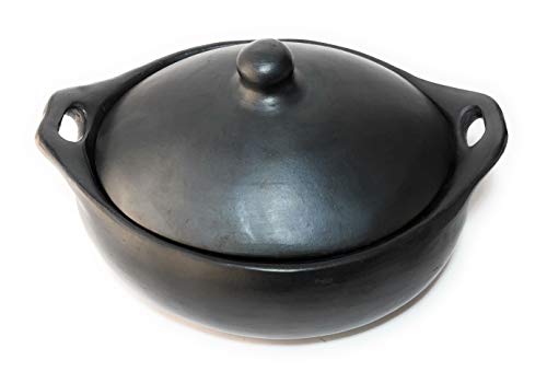 Amazon.com: Chamba Clay Pot for Cooking with Lid - 2L Black Clay Soup ...