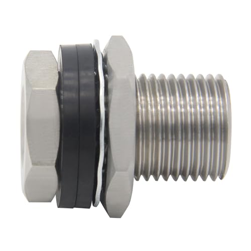 Snapklik.com : Fitvell Stainless Steel Bulkhead Fitting 1/4 NPT Female ...