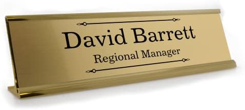 Badgemaster Custom Personalised Engraved Gold Aluminium Office Home ...