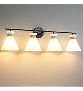 WOSHITU Bathroom Vanity Light Fixtures: 3-Lights Mid Century Modern ...