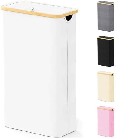 Amazon.com: SpaceAid Slim Laundry Hamper with Lid, 65L Narrow Clothes ...