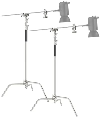 NEEWER C Stand in Acciaio Inox al 100% (2pz), Stativo Luce Fotografico ...