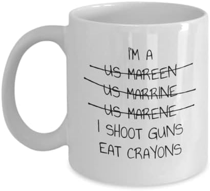 Amazon.com: I'm a us marine, i shoot guns, and eat crayons, funny ...