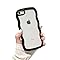 Amazon.com: Ownest Compatible with Clear iPhone 7/8/SE Case Cute Simple Curly Wave Bumper Case ...